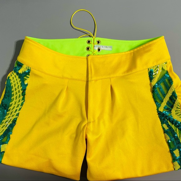Mayerly | Shorts | One Of A Kind Neon Yellow And Green Dress Party ...